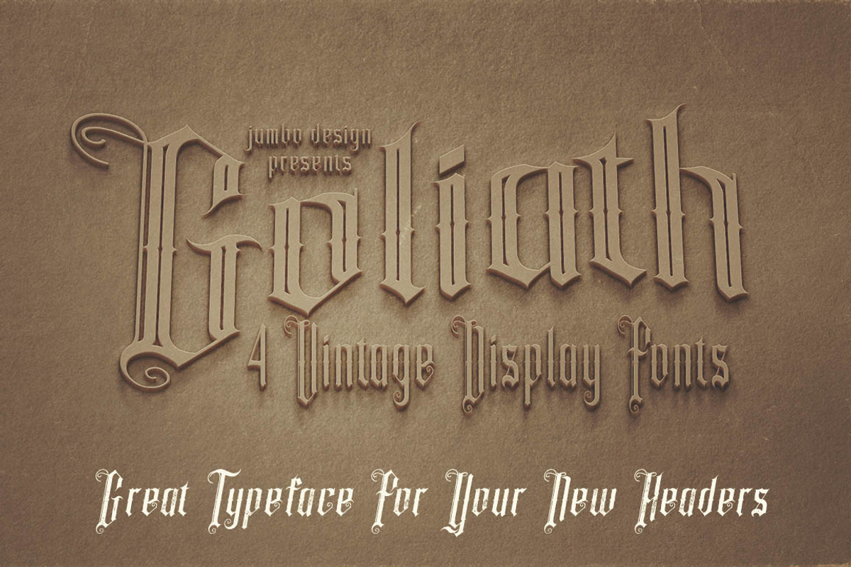 Goliath - Display Font, a Font by JumboDesign