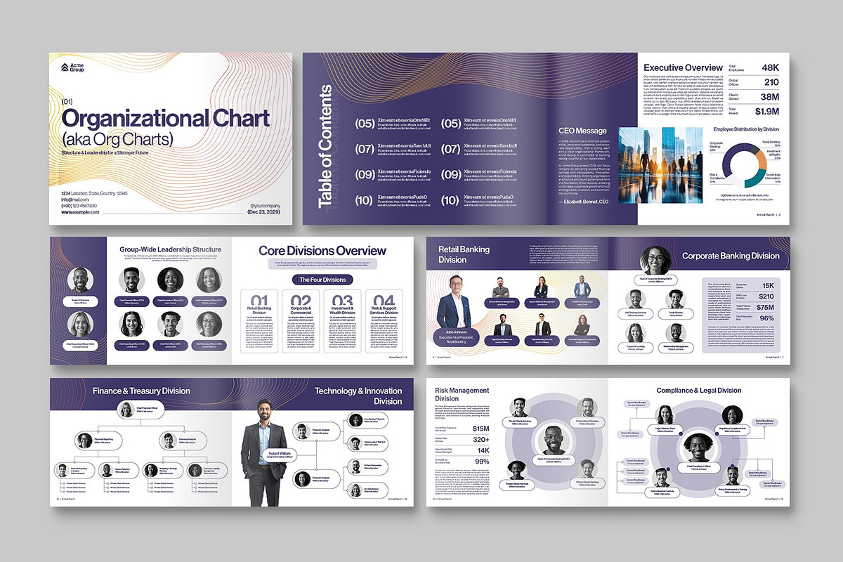 Organizational Chart Template, a Brochure Template by BrandPacks