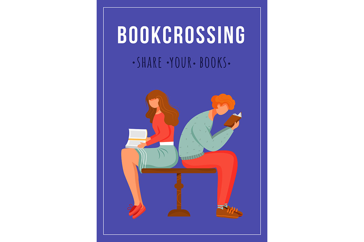 Bookcrossing poster template, a Flyer Template by IMG visuals characters
