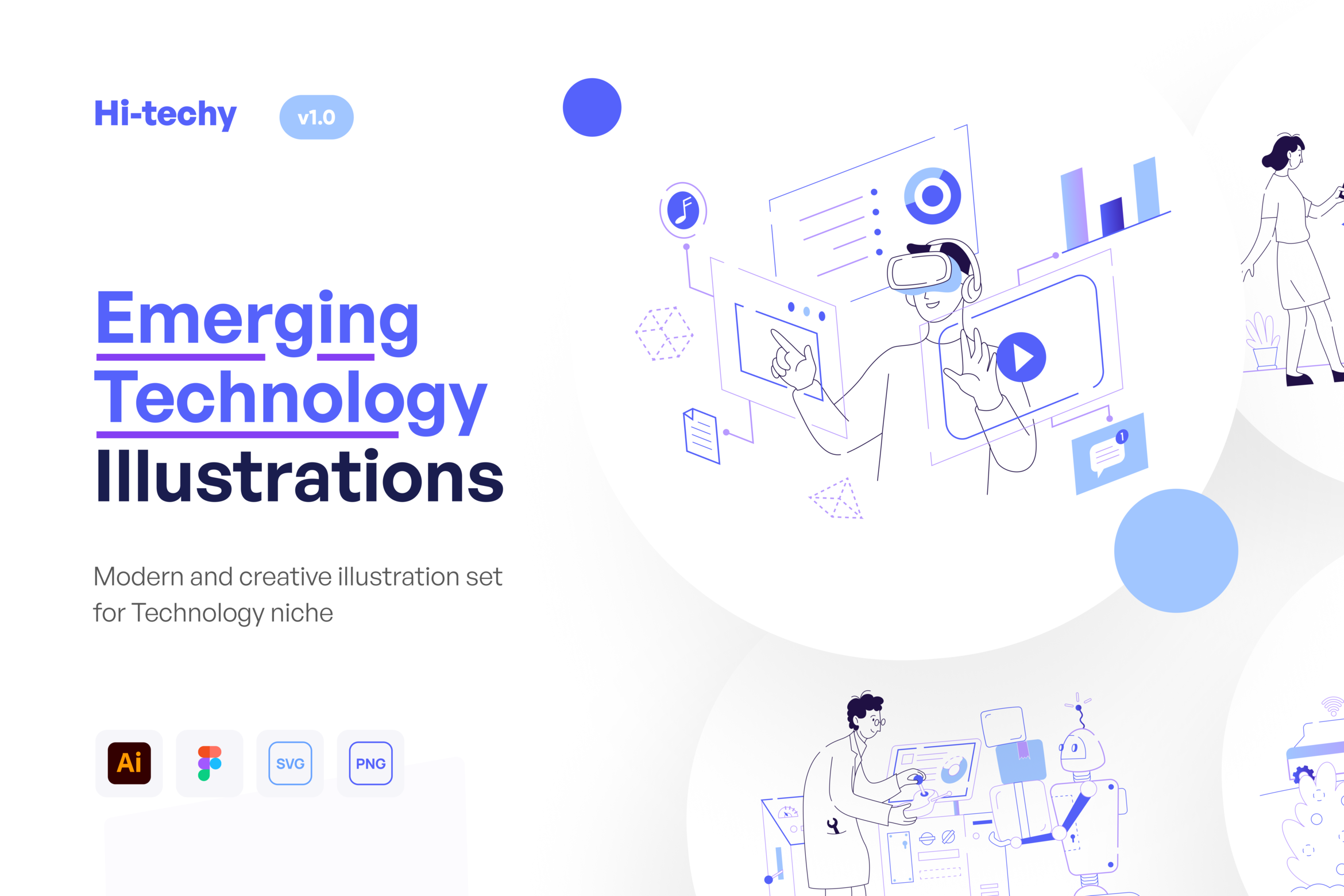 Emerging Technology Illustration Set, a Technology Illustration by ...