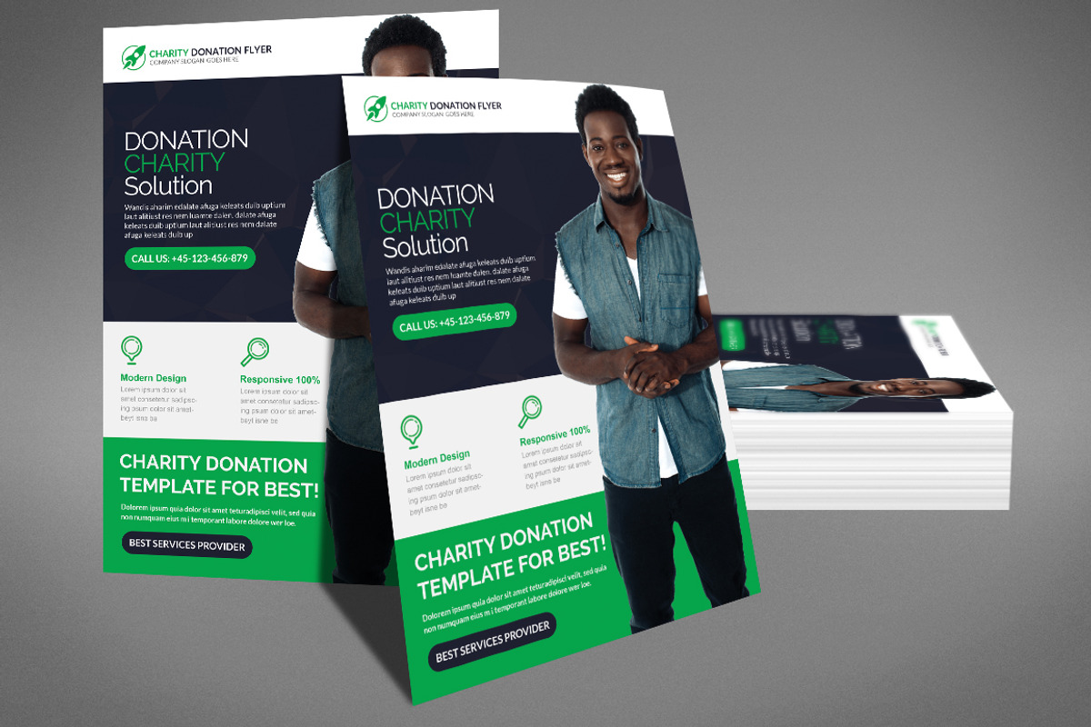 Charity Donation Flyer, a Flyer Template by graphicforest