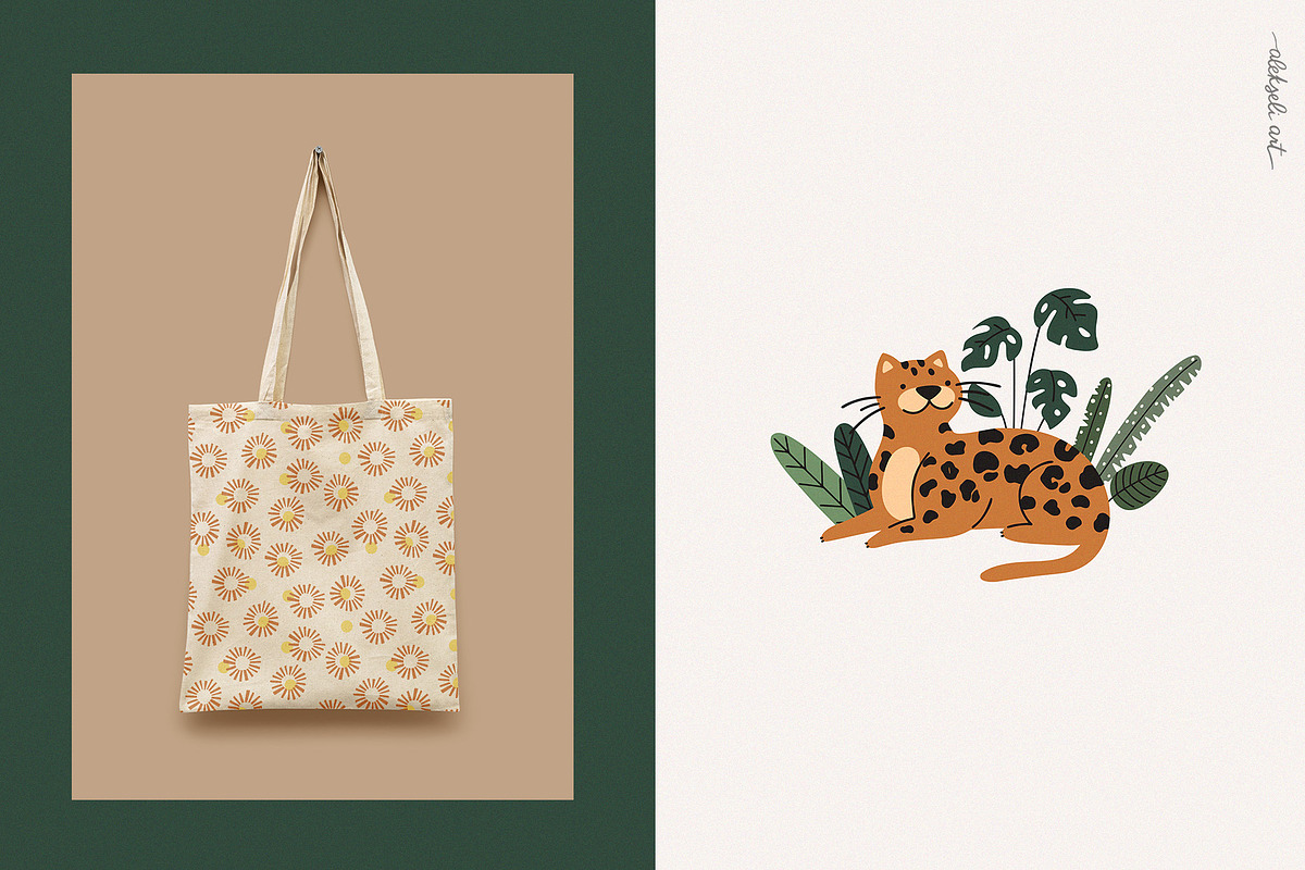 Safari Map Creator. Jungle animals, an Animal Illustration by AlekseliArt