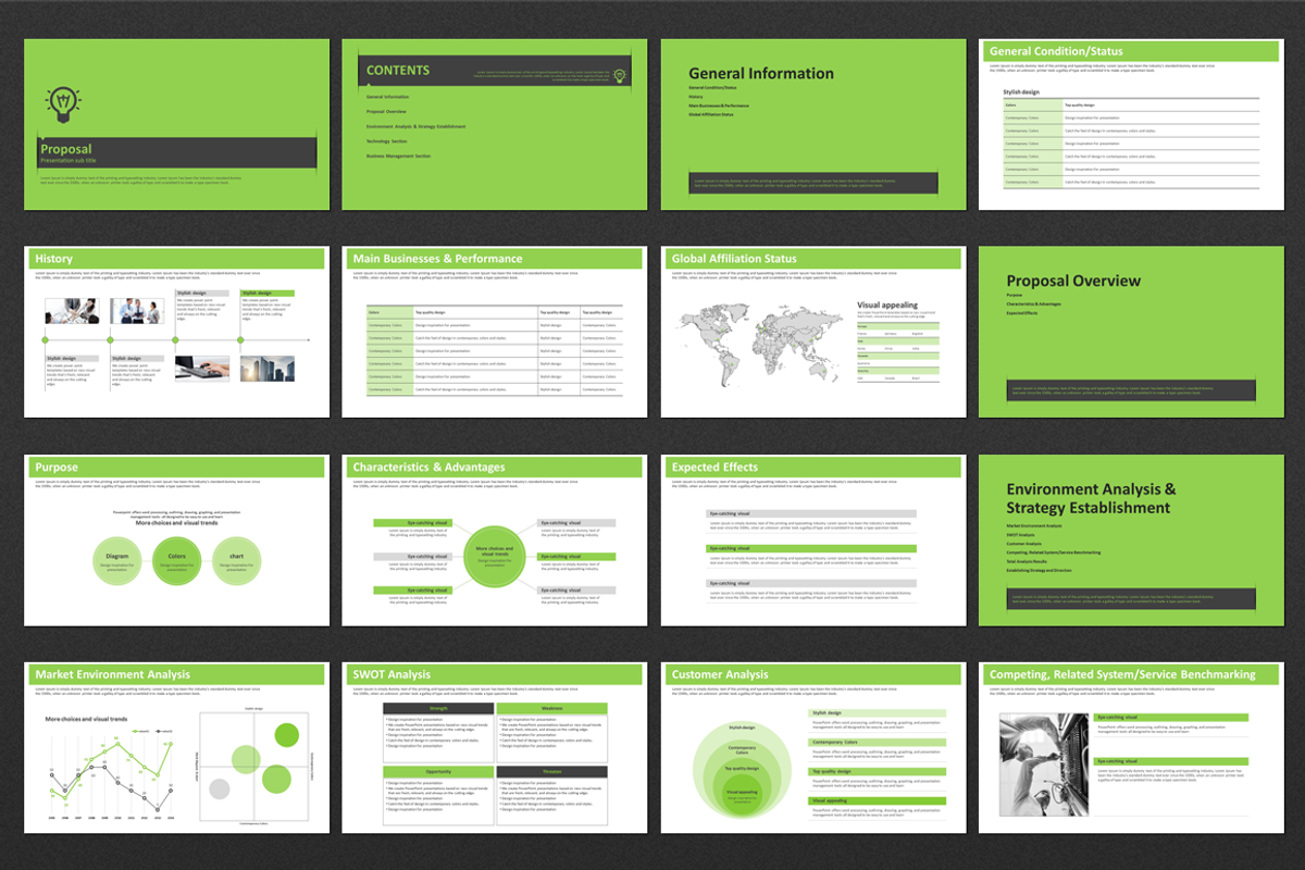 Green PowerPoint Template Strategy, a Presentation Template by GoodPello