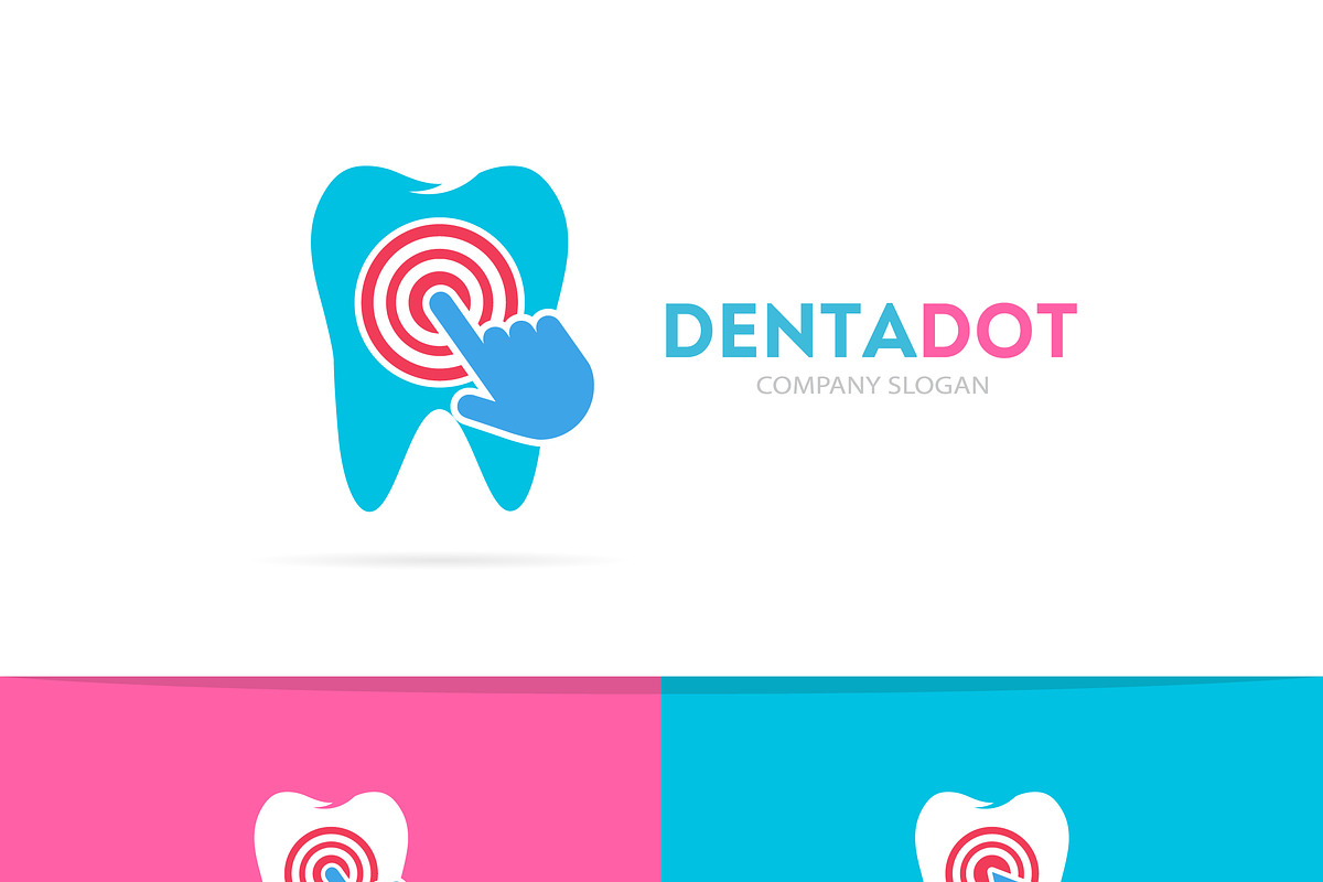 Tooth and click logo combination, a Branding & Logo Template by GraphiShop