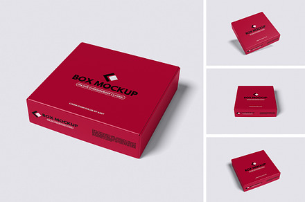 Cardboard Gift Box Mockup, a Packaging Mockup by Qaleb Studio
