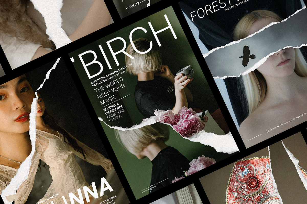 Torn Paper Magazine & Posters, a Social Media Template by Pixflow