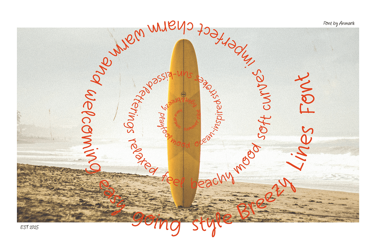 Breezy Lines Handwritten Summer Font