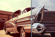 Retro color lookup grading tones set