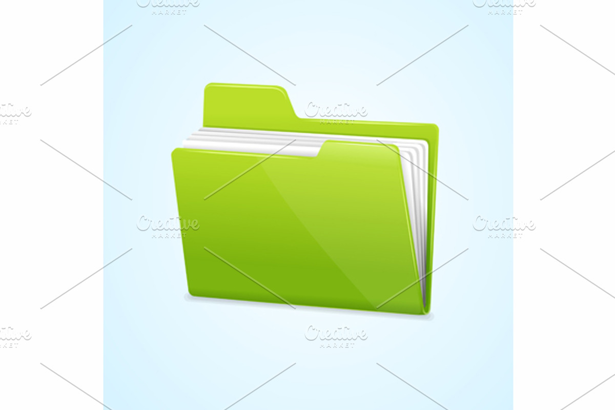 Vector many rainbow folders set, an Object Graphic by Vector and Templates