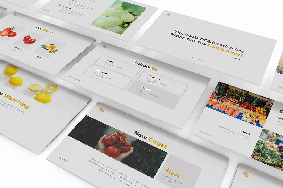 Fruit Store Powerpoint Template, a Presentation Template by Formatika ...