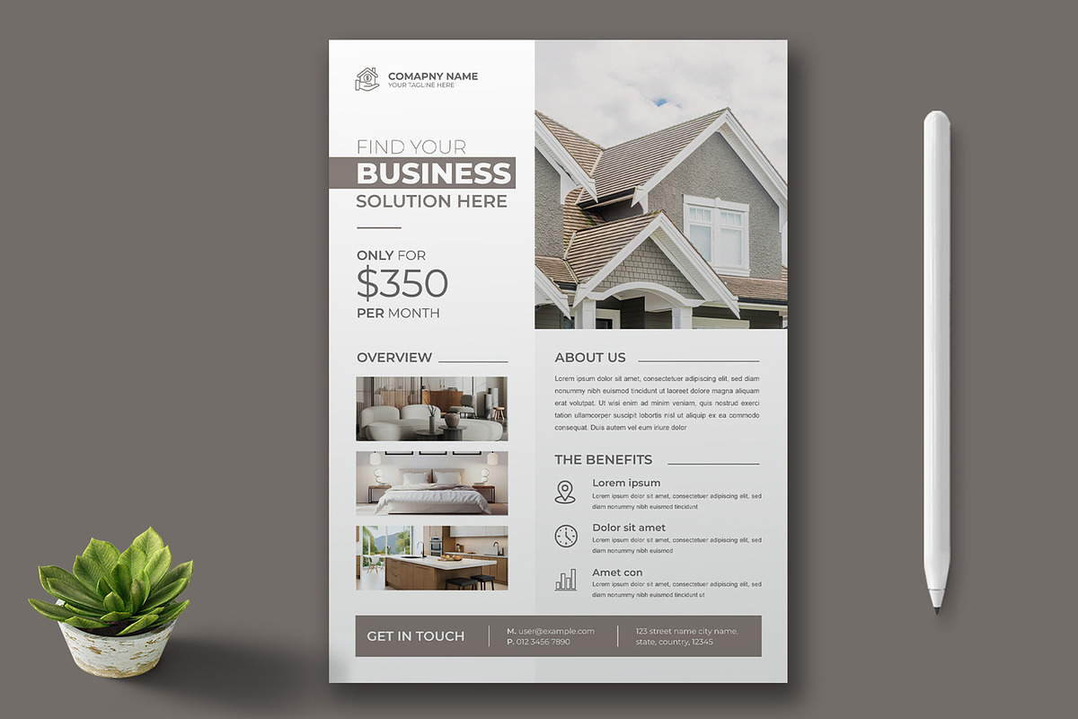 Properties Flyer Template | Creative Market