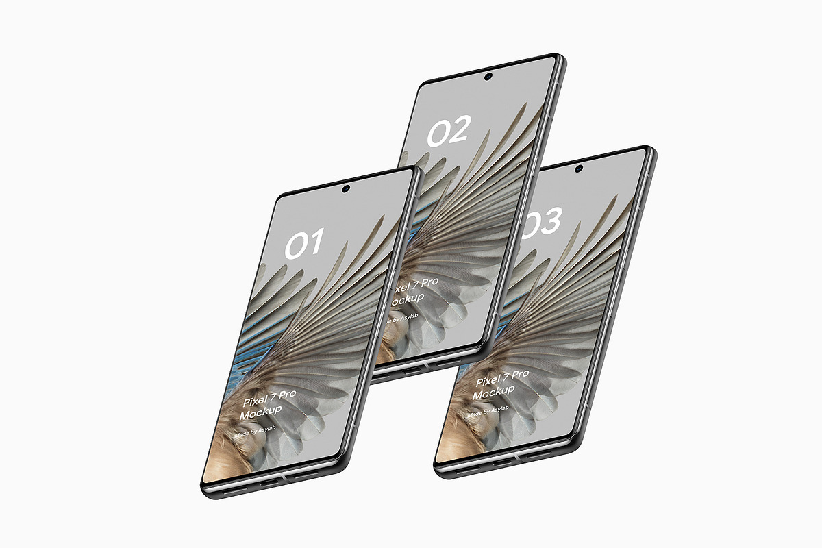 Pixel 7 Pro - 21 Mockups Scenes