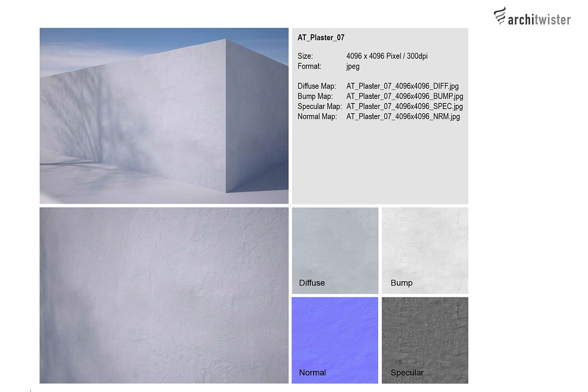 25 Seamless Plaster Textures, a Texture Graphic by architwister