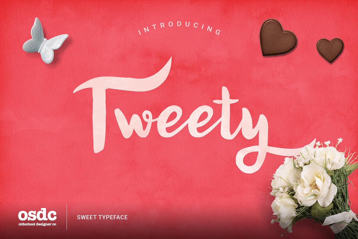 Tweety, a Script Font by oldschool designer co