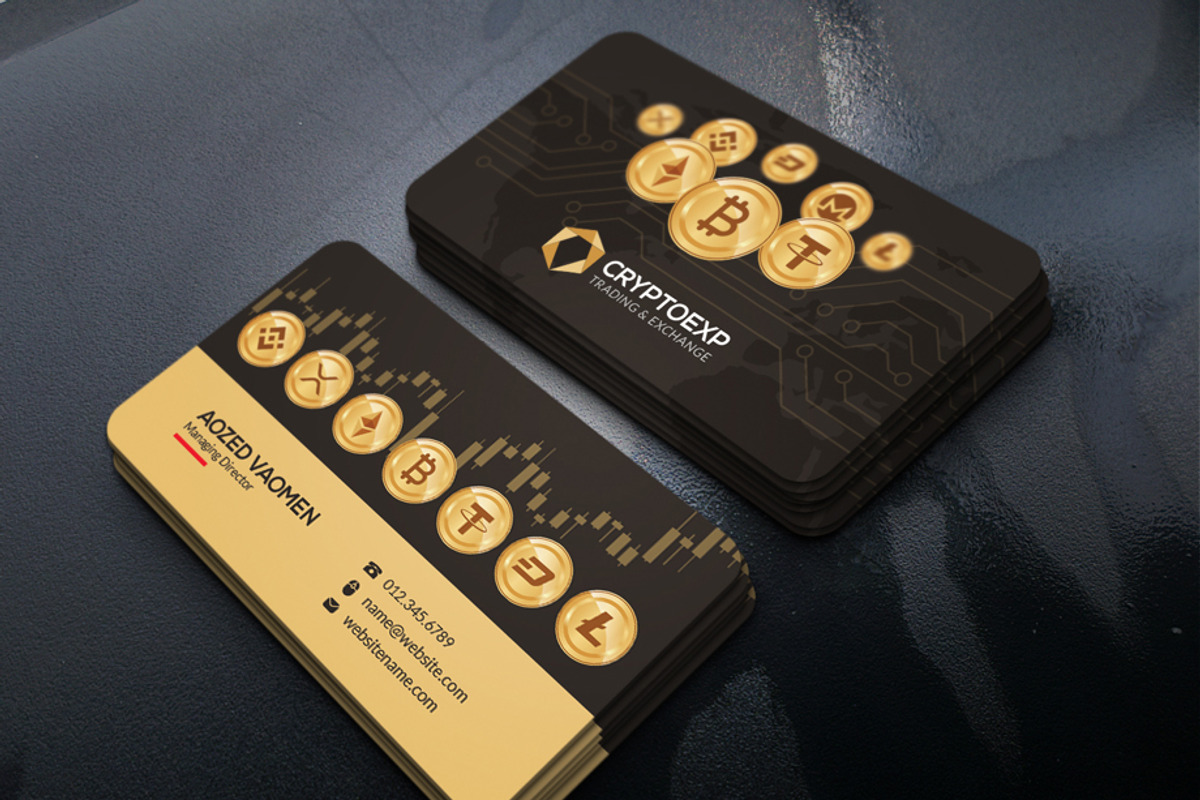 Crypto Business Card, a Business Card Template by xnorpix