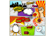 Comics Template. Vector Retro, an Illustration by Things for designers