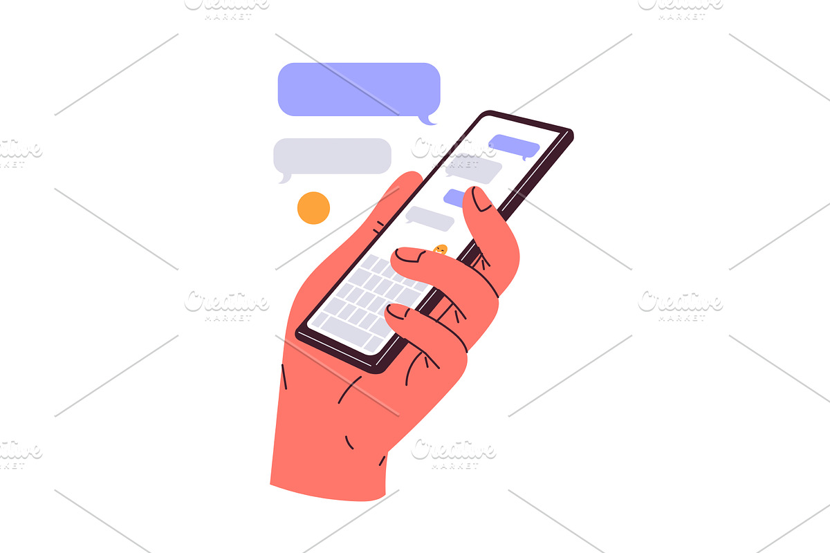Smartphone in hand. Vector, a Technology Illustration by undrey
