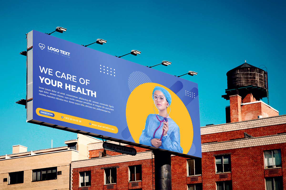 Medical Health Care Billboard Design, a Flyer Template by MRI STUDIO