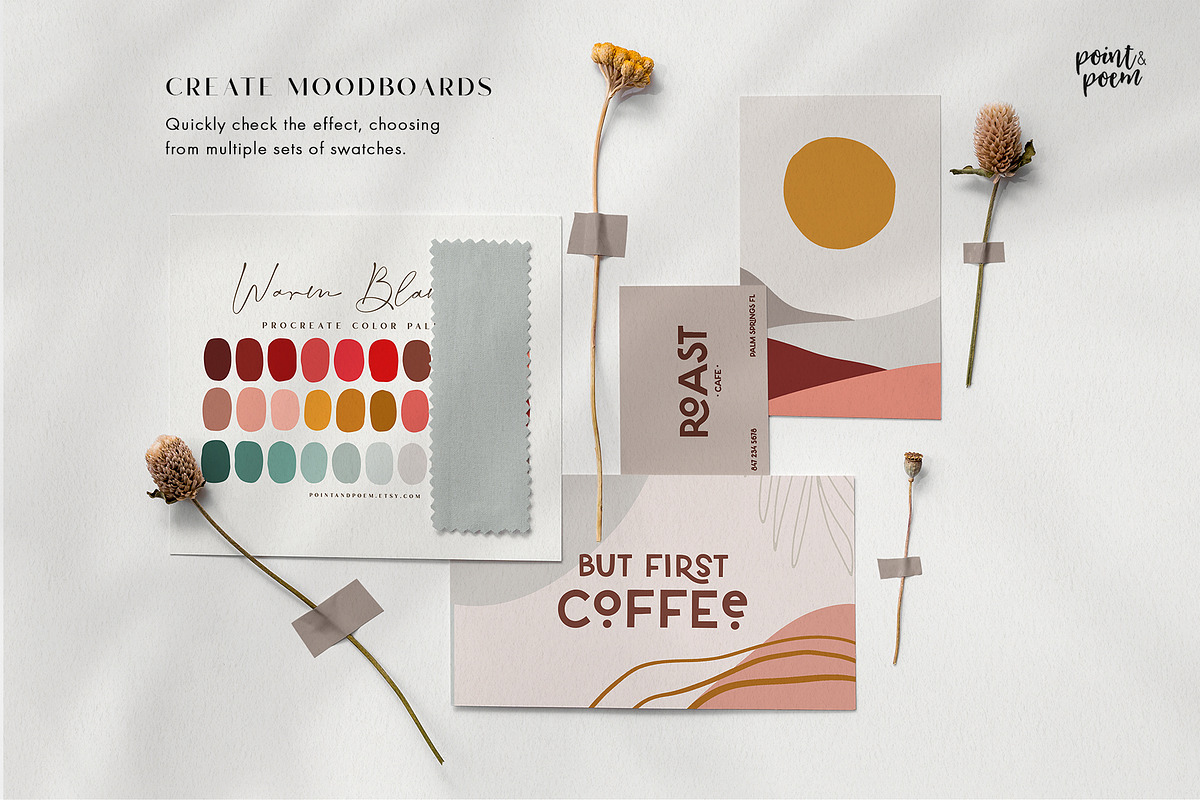 Procreate Color Palette Bundle, a Palette Add-On by Point and Poem ...