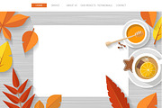 Autumn one page website template | Templates & Themes ~ Creative Market