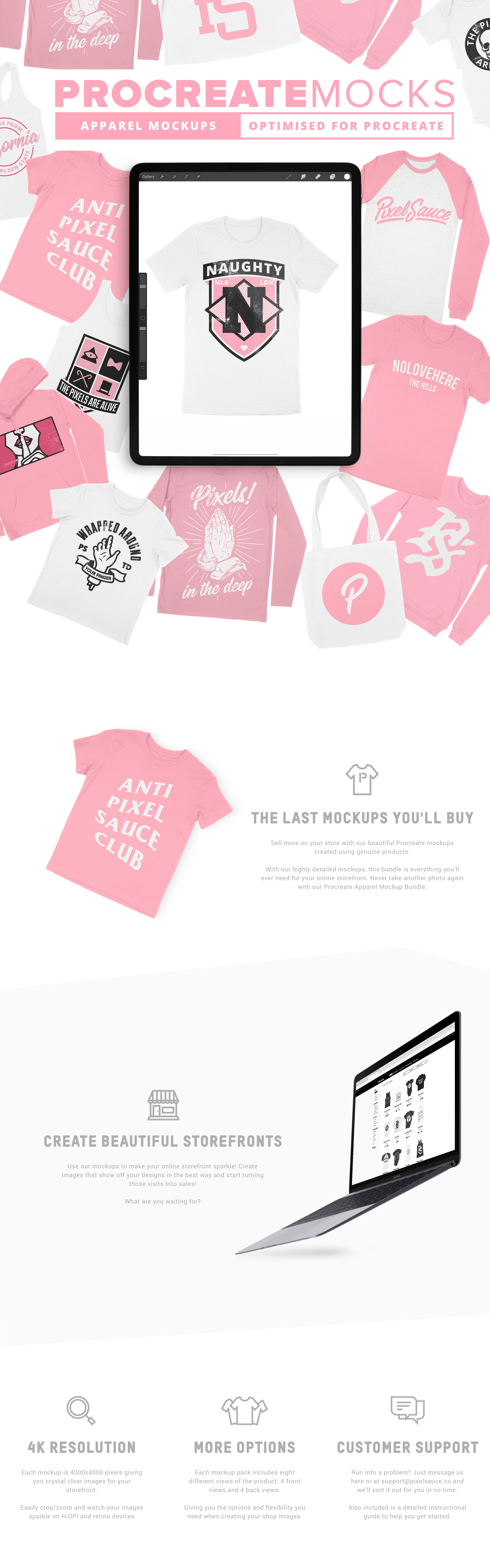 Procreate Apparel Mockup Bundle, a Hoody Mockup by Pixel Sauce™