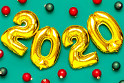2020 inflatable golden numbers featuring 2020, new, and year, a Holiday ...
