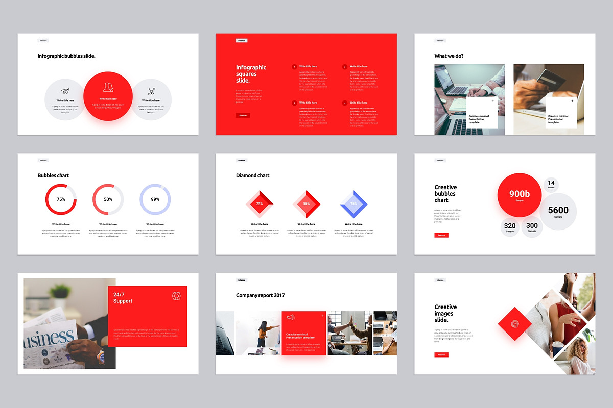Intense - Animated Pitch Deck, a Presentation Template by TemplateZuu