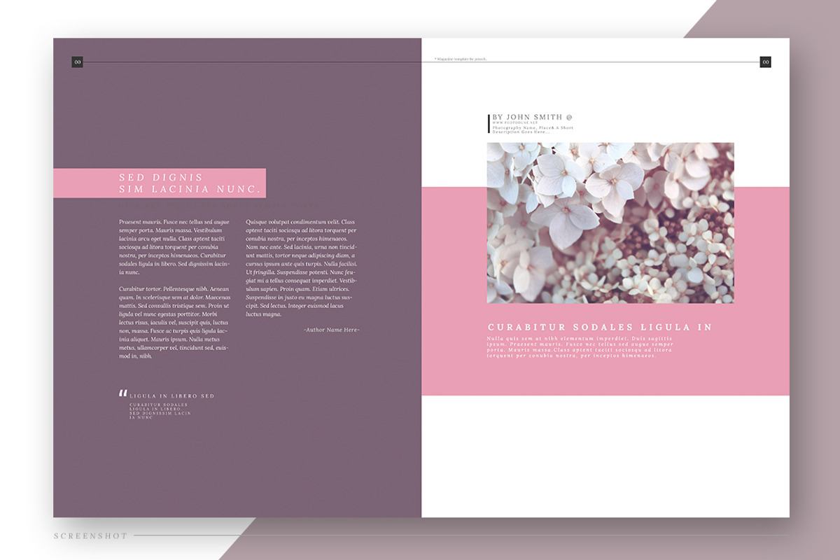 Pink Flower - Magazine Template, a Magazine Template by pmvch