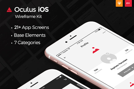 Codama iOS Wireframe UI Kit, a Wireframe Template by Yaroslav Zaitsev