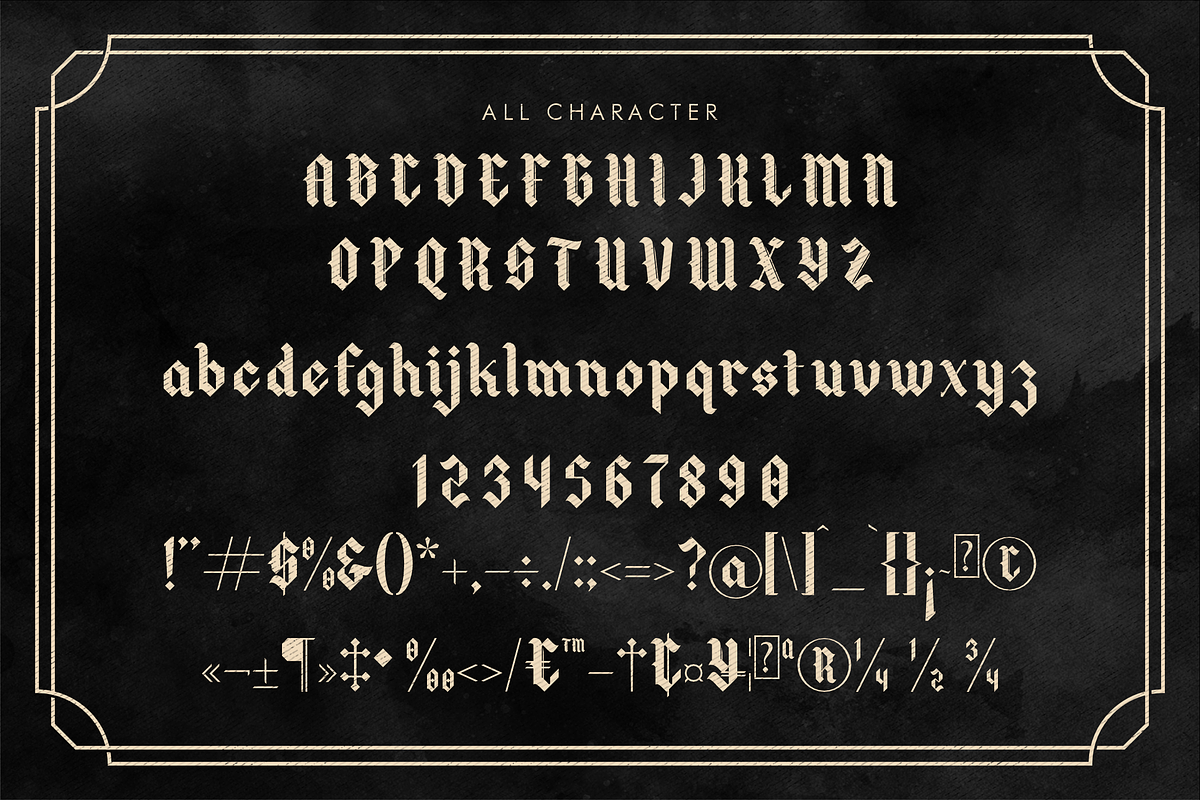 Blacking Blackletter Typeface Font, a Blackletter Font by Storytype Studio