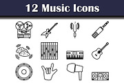 Music Icon Set, an Icon by Pavel Vectors