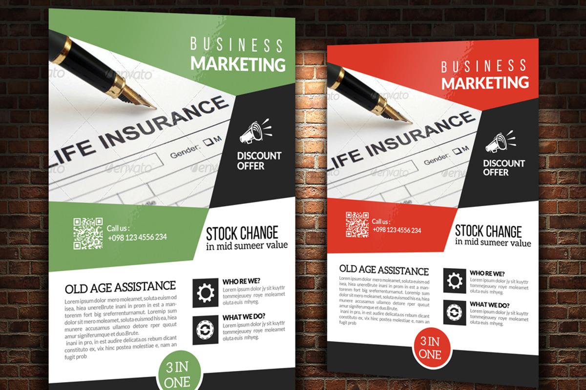 Insurance Flyer Template, a Flyer Template by Psd Templates