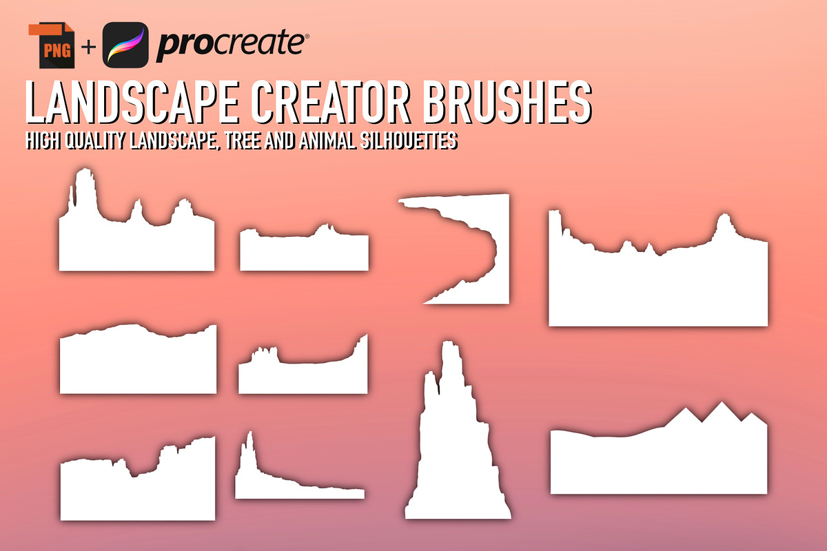 Procreate Landscape creator, a Brush Add-On by PDknyStudio | Creative ...