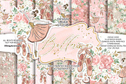 Ballerina digital paper pack, a Pattern Graphic by designloverstudio