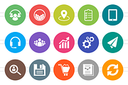 48 Admin Dashboard Flat Round Icons | Icons ~ Creative Market