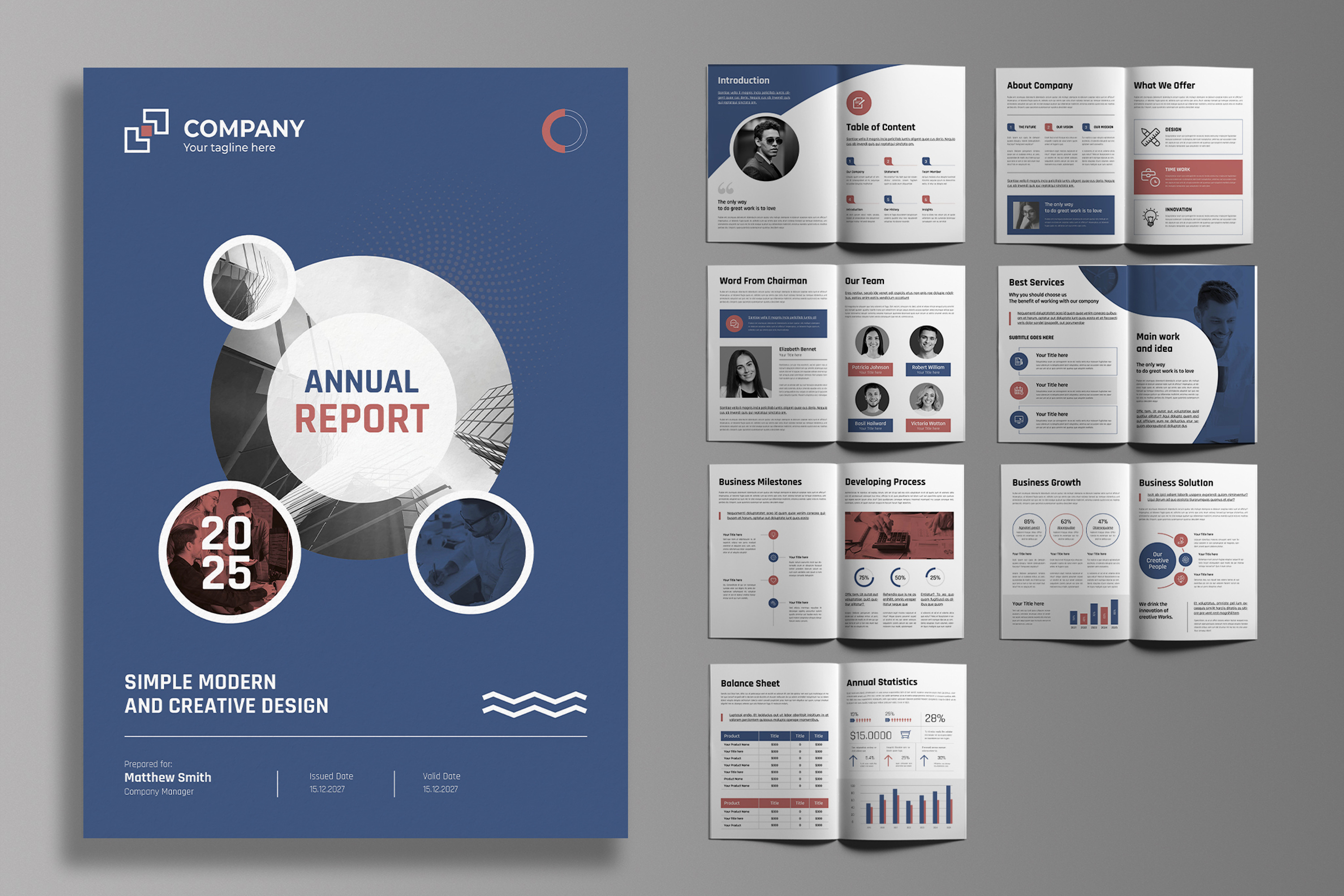 Creative Annual Report Template | Creative Market