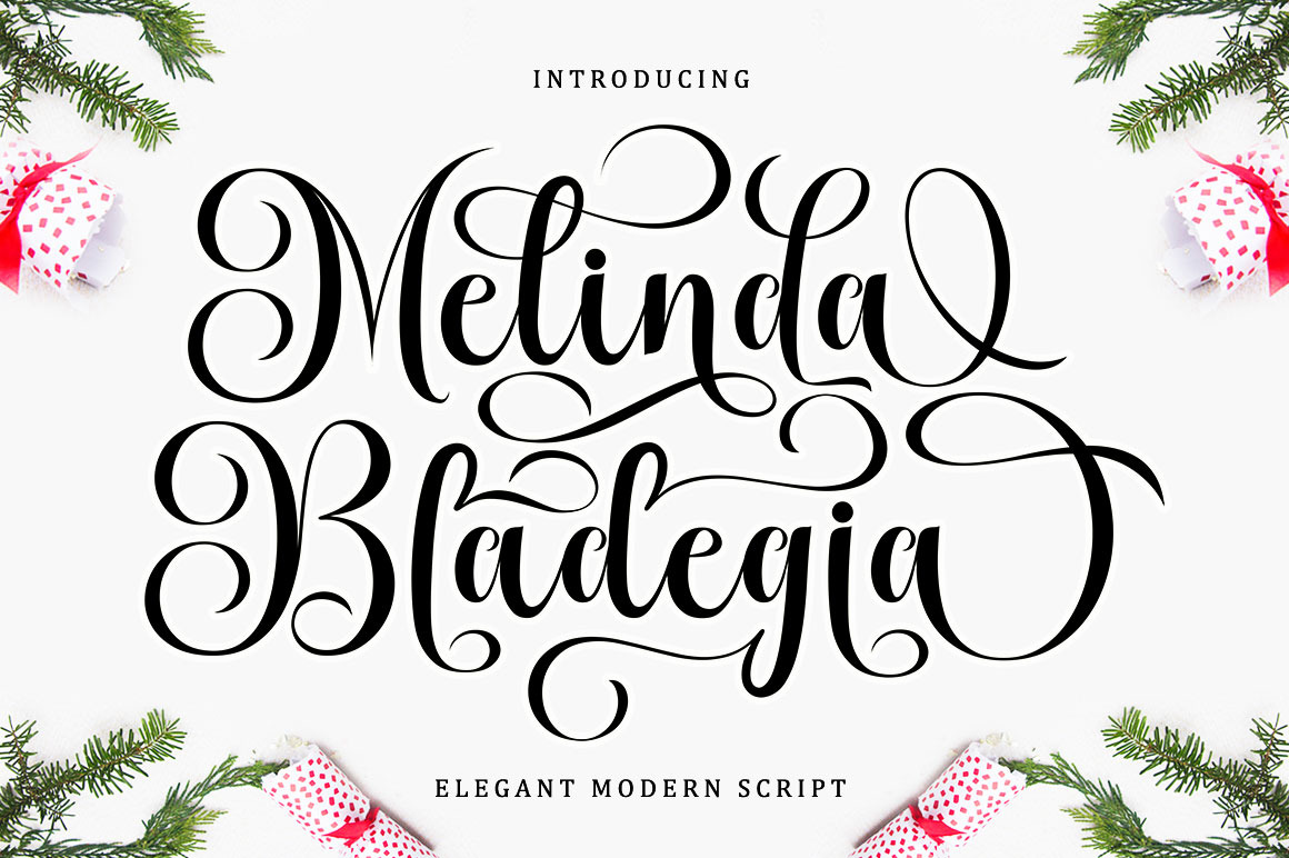 Melinda Bladegia, a Script Font by Bungletter