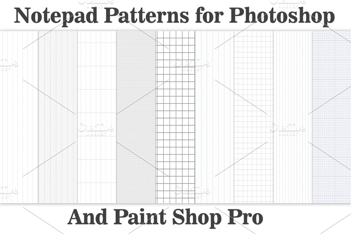 Tilelable Notepad Patterns, a Pattern Graphic by MDD Designs