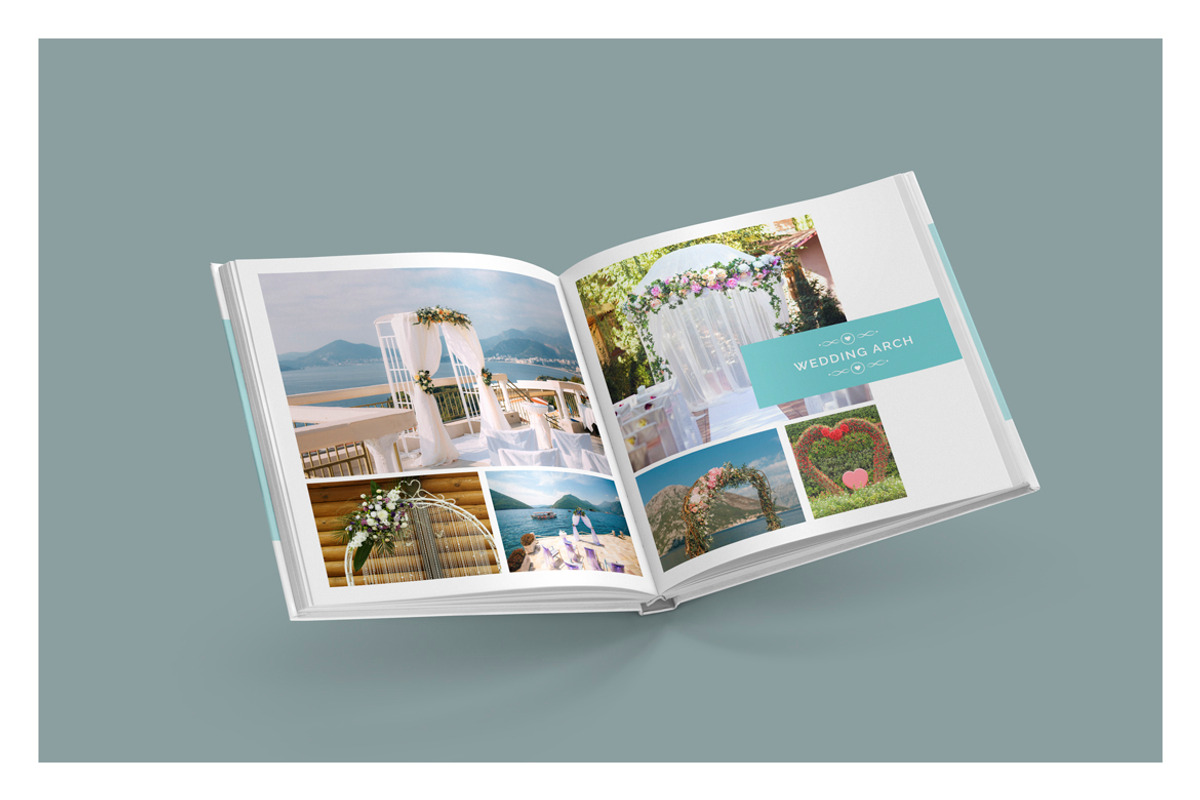 Minimalist Square Wedding Album, a Brochure Template by adekfotografia