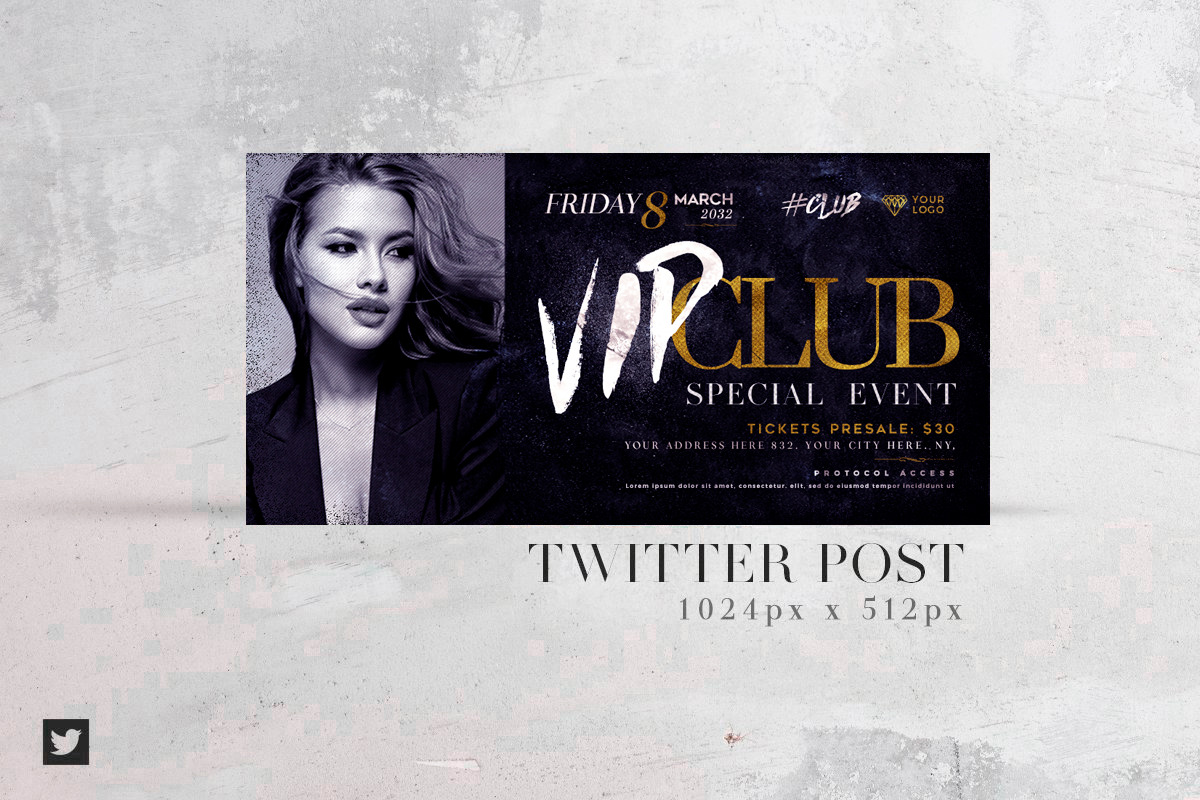 Vip Club Social Media Pack + Flyer, a Social Media Template by ...