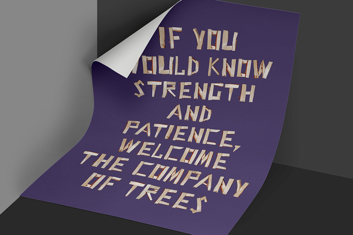 Log Font, a Font by Handmadefont