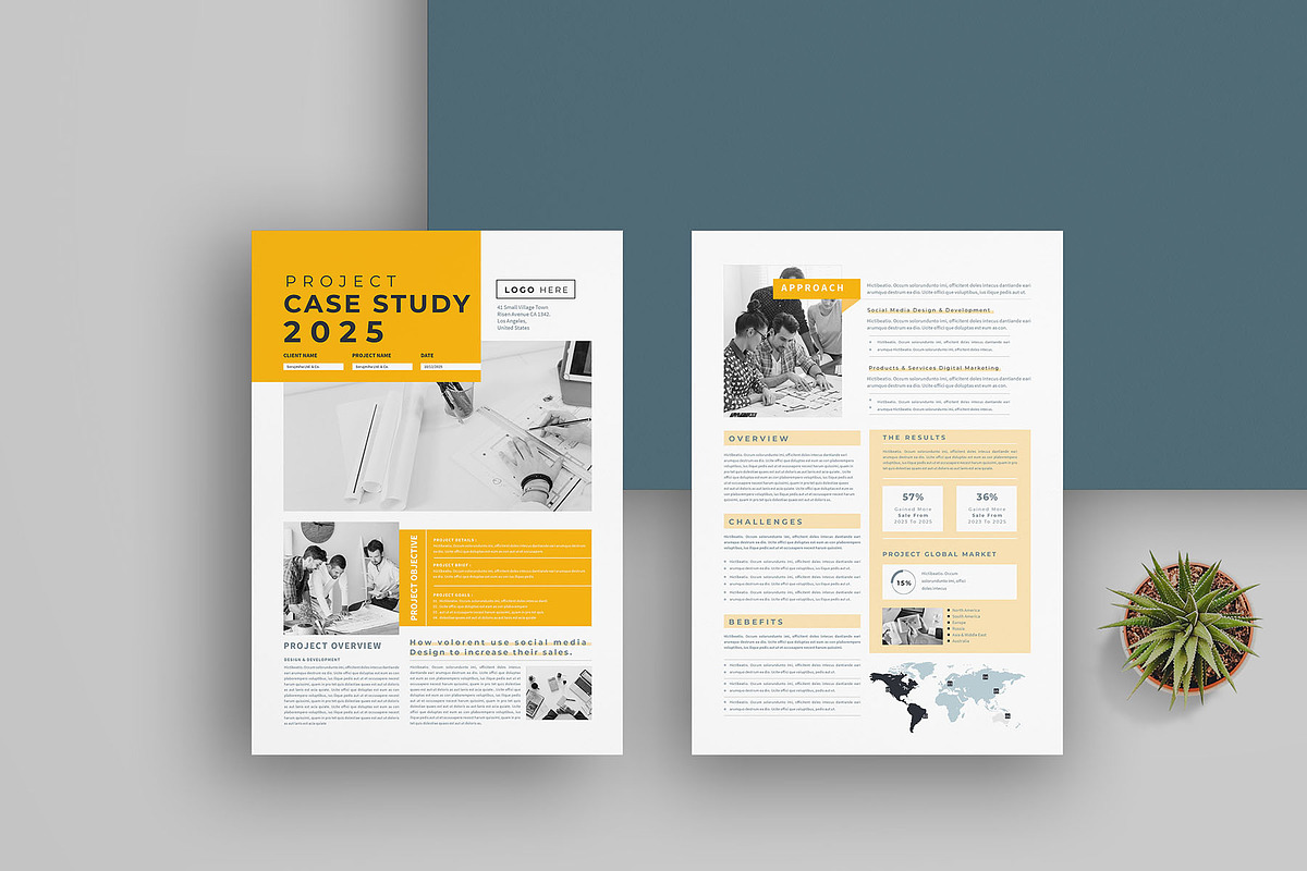Case Study | Word & Indesign, a Flyer Template by obayes | Creative Market