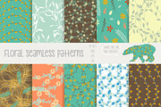 Floral seamless patterns, a Pattern Graphic by Julia Dreams | Creative ...