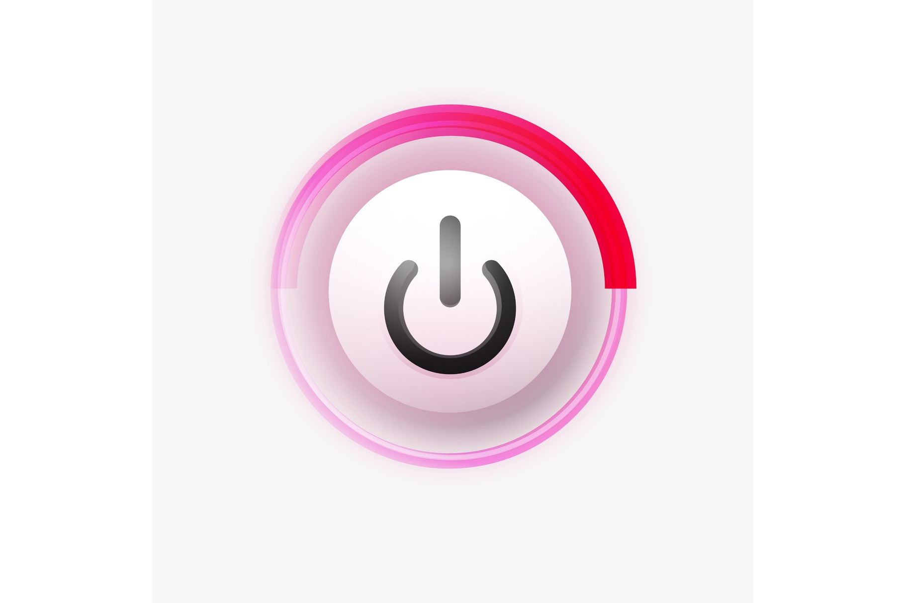 Power button technology logo, digital art techno concept, on off icon ...