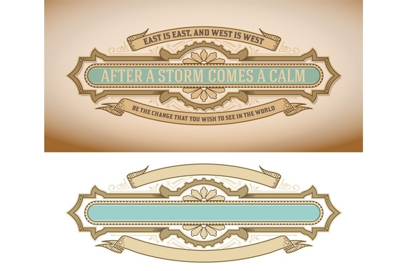 Vintage banner design, an Illustration by OneVectorStock
