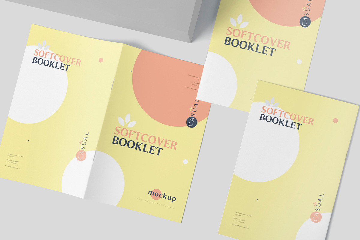Rectangular Softcover Booklet Mockup, a Books & Magazine Mockup by ...