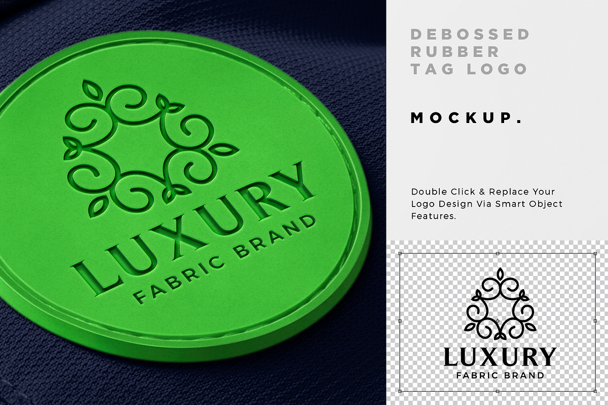 Rubber Debossed Logo Mockup, a Product Mockup by GfxFoundry
