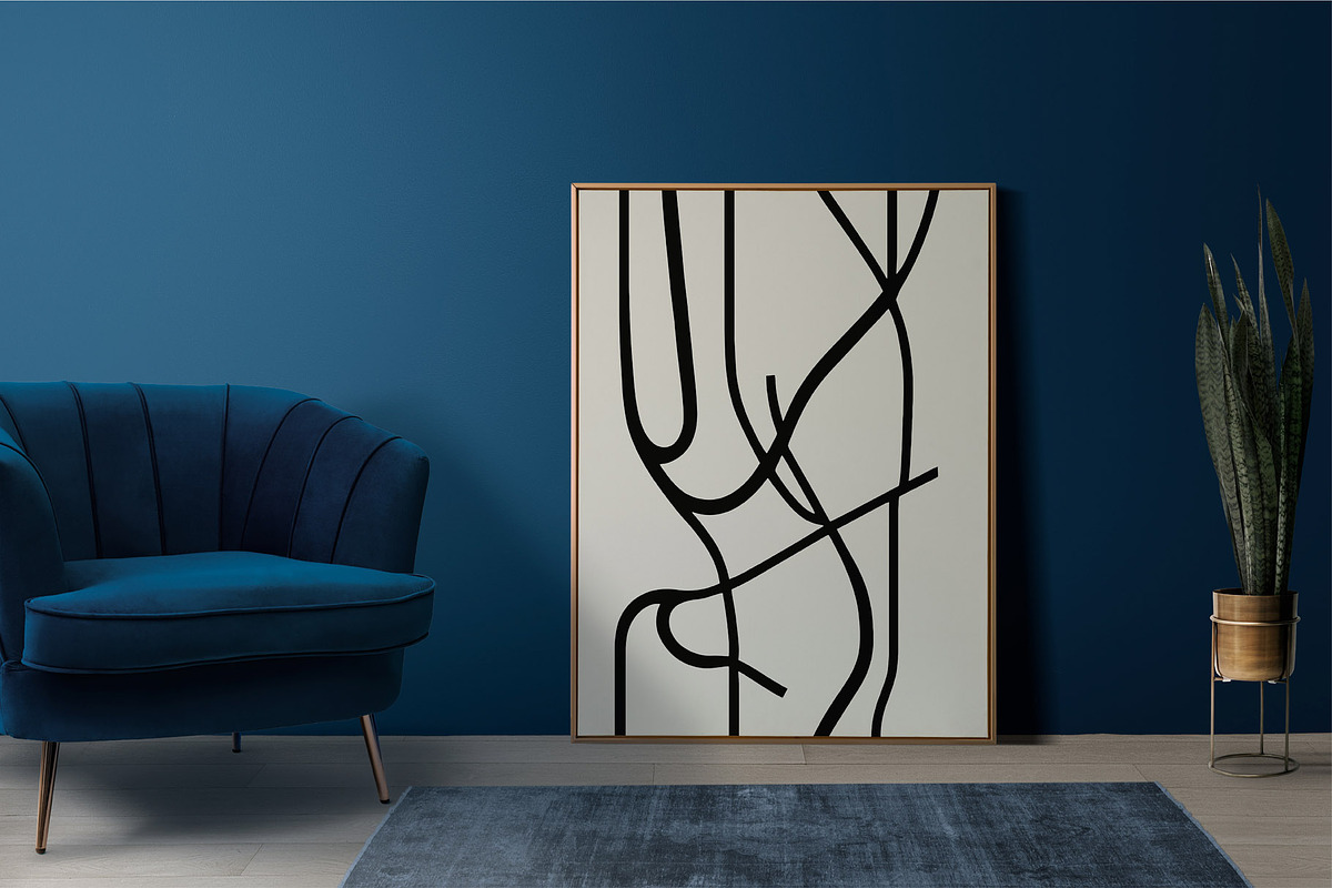 Black and White Line Art Painting, a Background Graphic by Vibrand ...