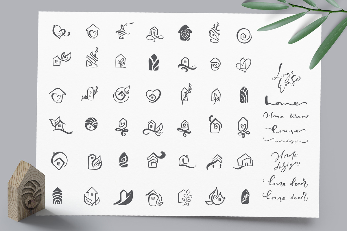 Hand drawn Logo House Vector element, an Object Graphic by Happy Letters