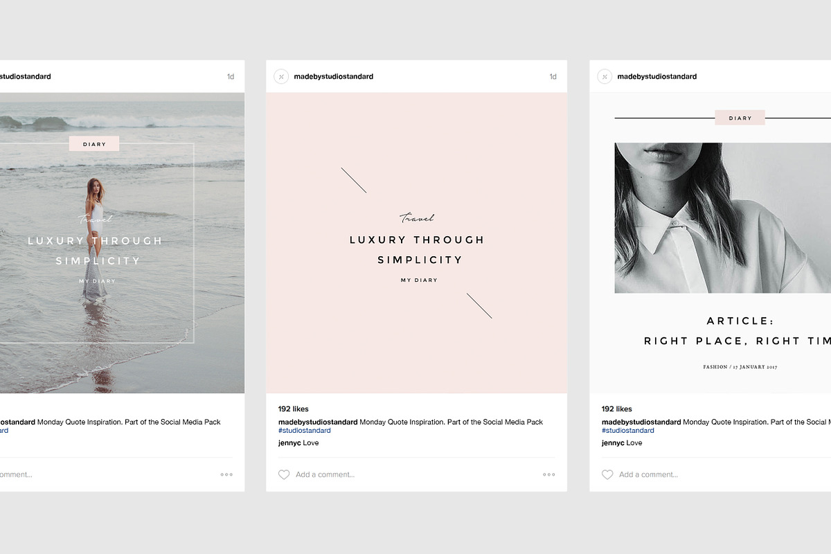Diary Social Media Pack, a Social Media Template by Studio Standard